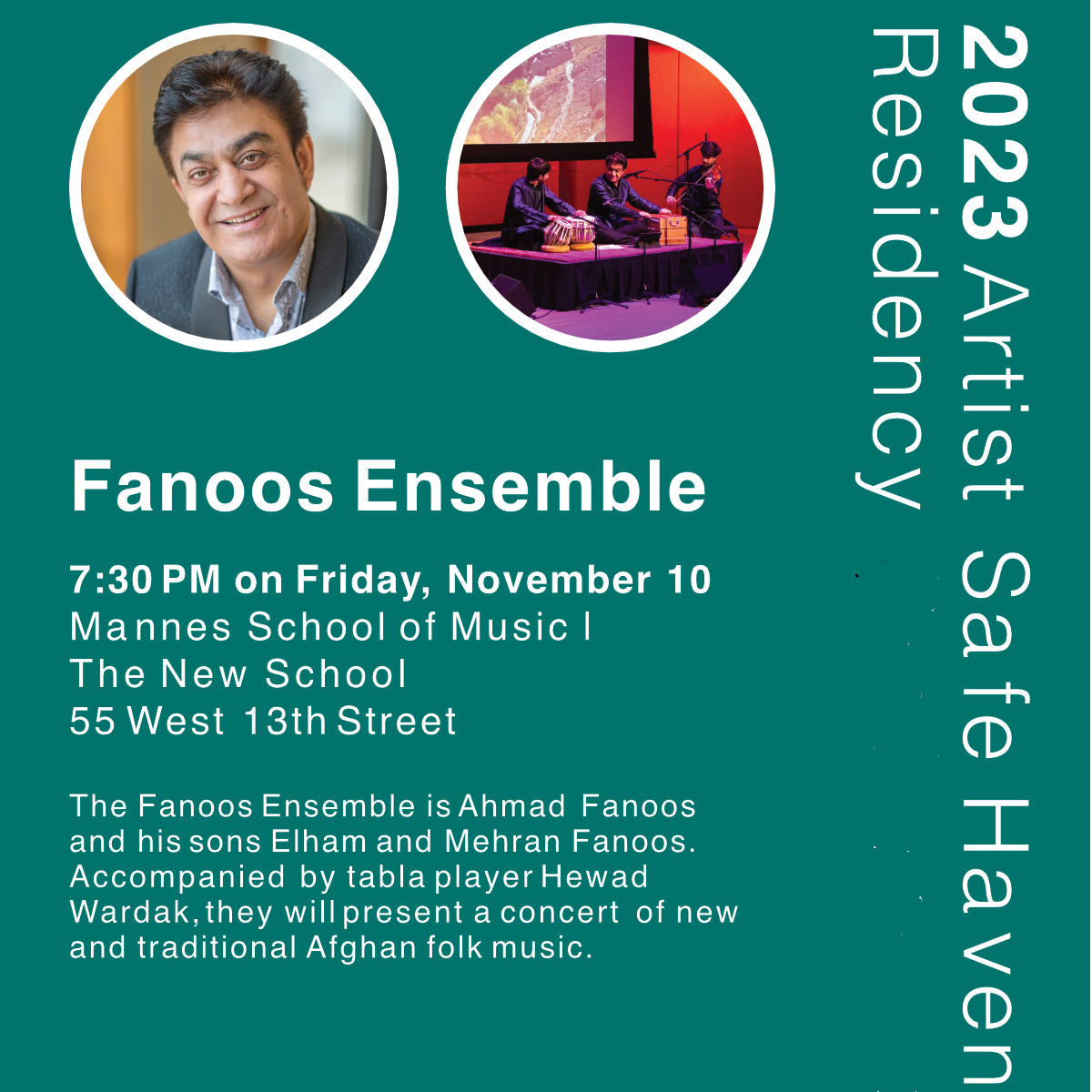 Fanoos EnsembleWestbeth Safe Haven Music Performance | Westbeth