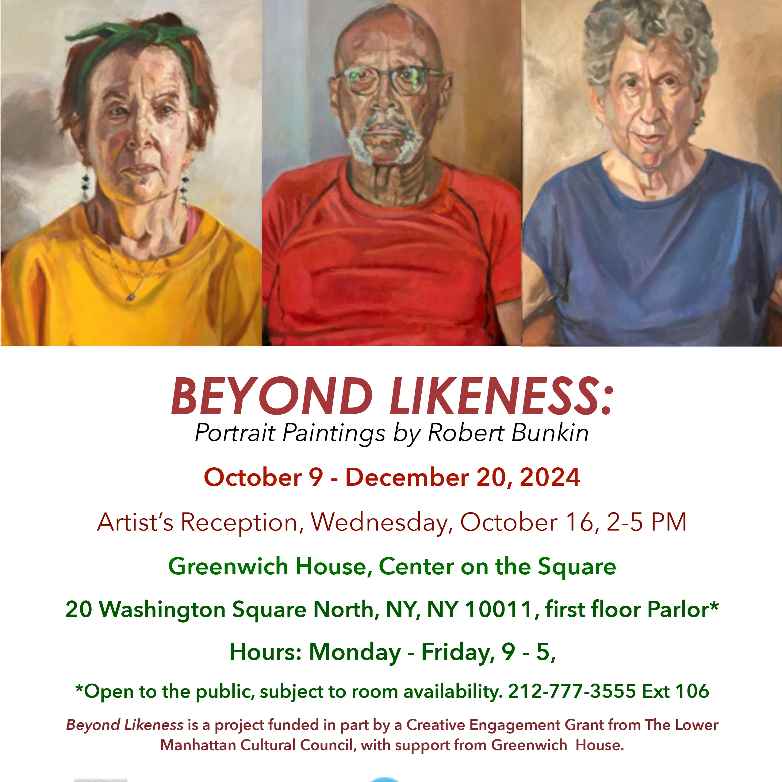 Robert Bunkin: Beyond Likeness Portraits | Westbeth